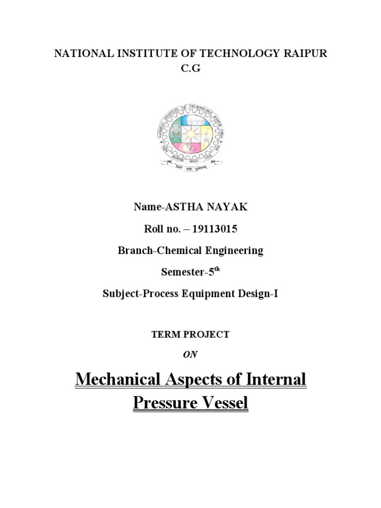 Design of Vertical Pressure Vessels | PDF | Pressure | Applied And ...