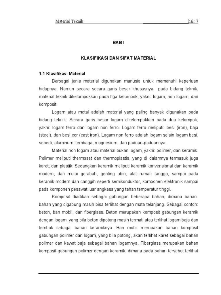 Klasifikasi Material | PDF | Teknologi & Rekayasa