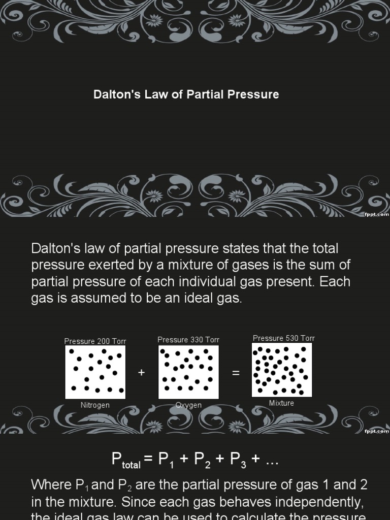 GAHUMAN Dalton's Law | PDF | Gases | Continuum Mechanics