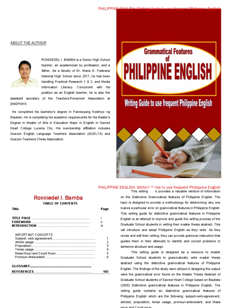 PHILIPPINE ENGLISH: Writing Guide To Use Frequent Philippine English ...