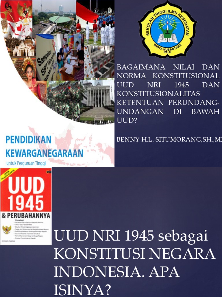 4 - Nilai Dan Norma Konstitusional Uud Nri 1945 | PDF | Politik | Ilmu Sosial
