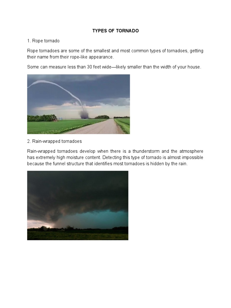 Types of Tornado | PDF | Tornadoes | Thunderstorm