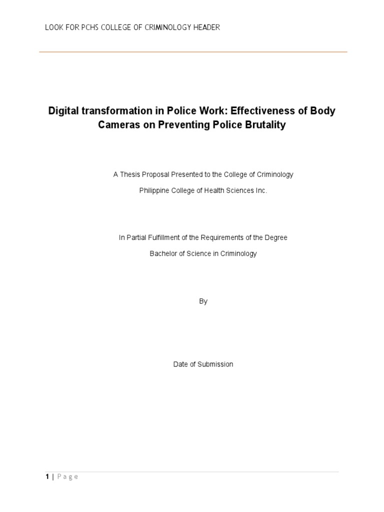 Digital Transformation in Police Work: Effectiveness of Body Cameras On ...