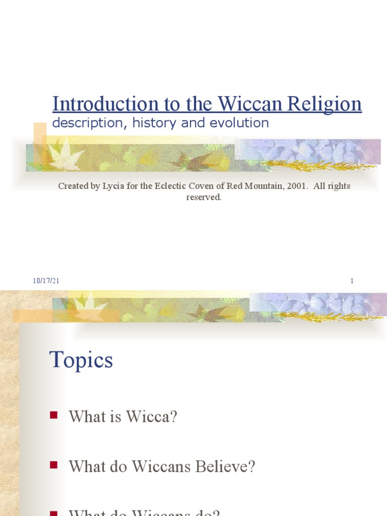 Introduction To The Wiccan Religion: Description, History and Evolution ...