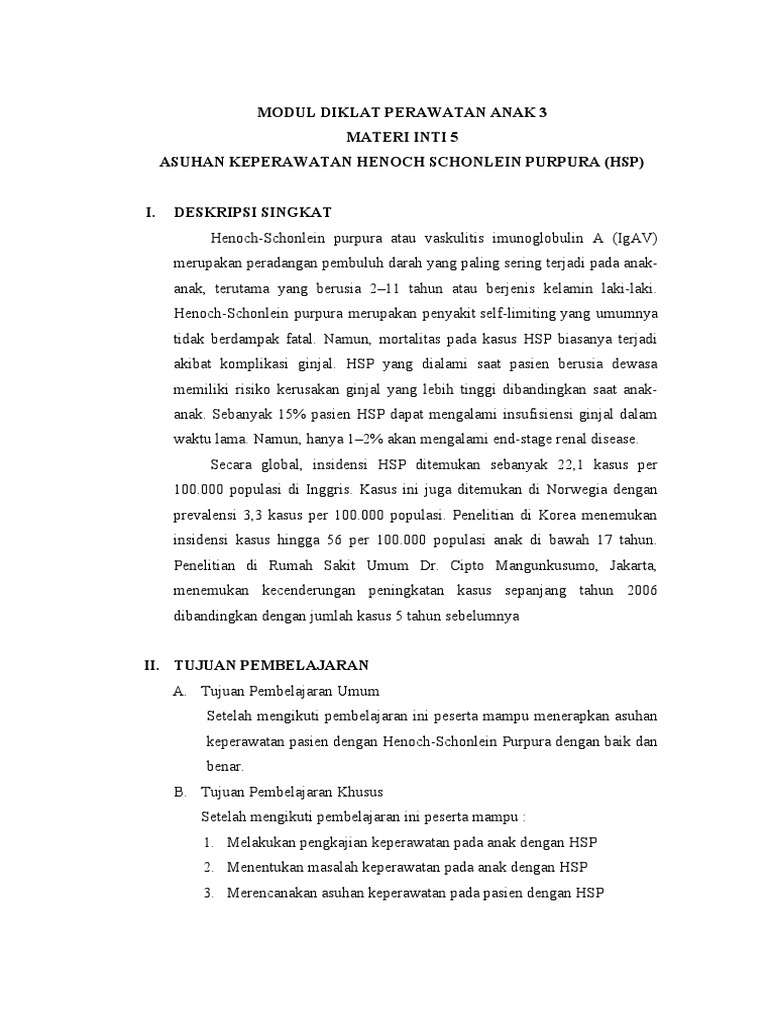 Modul Askep HSP | PDF | Sains & Matematika