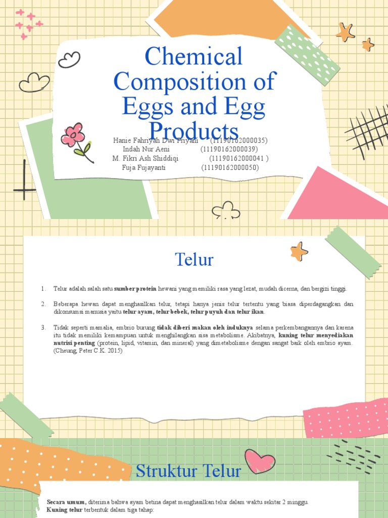 Chemical Composition of Eggs and Egg Products | PDF