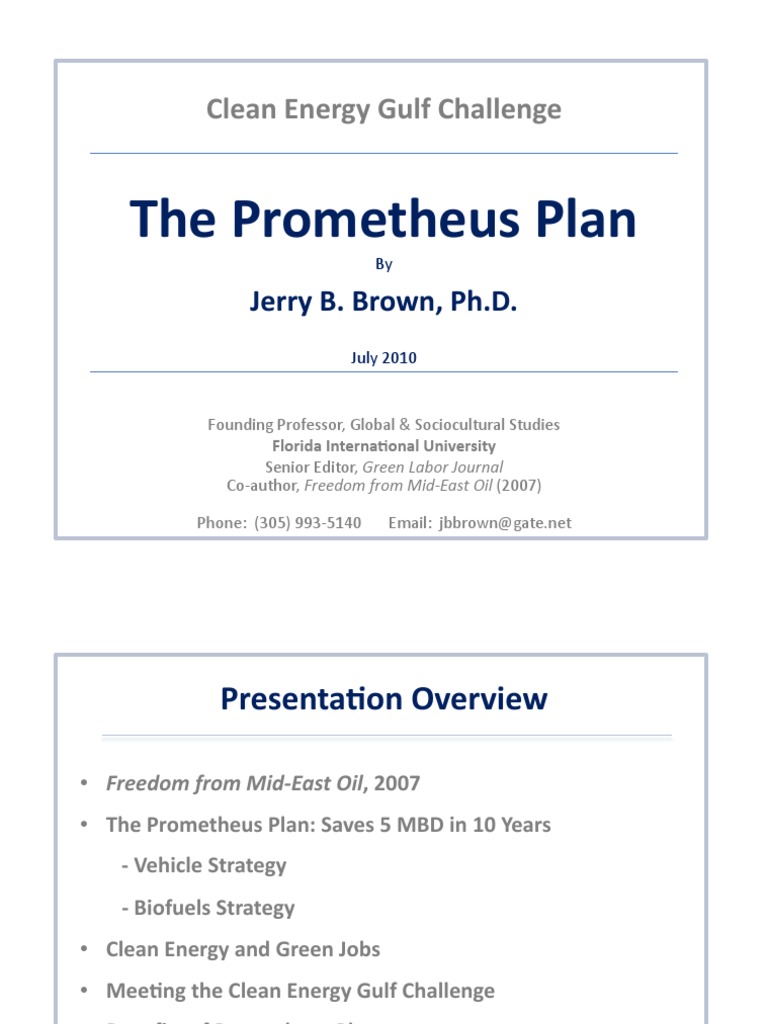 The Prometheus Plan: Clean Energy Gulf Challenge | PDF | Renewable ...
