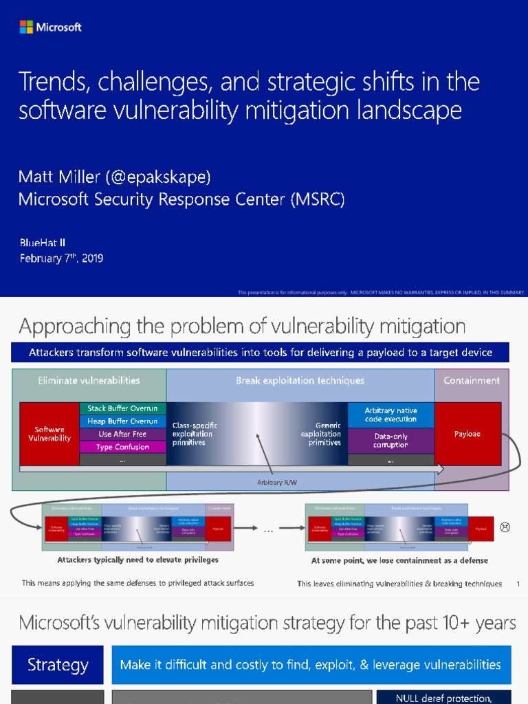 Microsoft Vulnerability Trends 2018 | PDF | Pointer (Computer ...