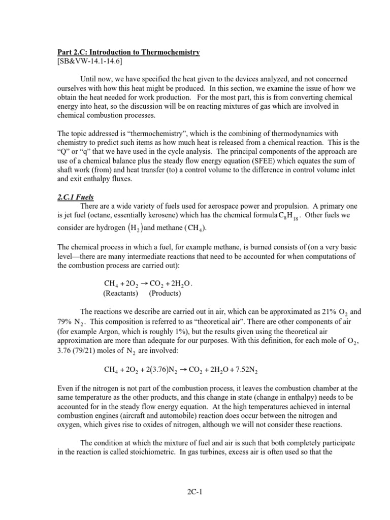 Part 2.C: Introduction To Thermochemistry | PDF | Combustion | Enthalpy