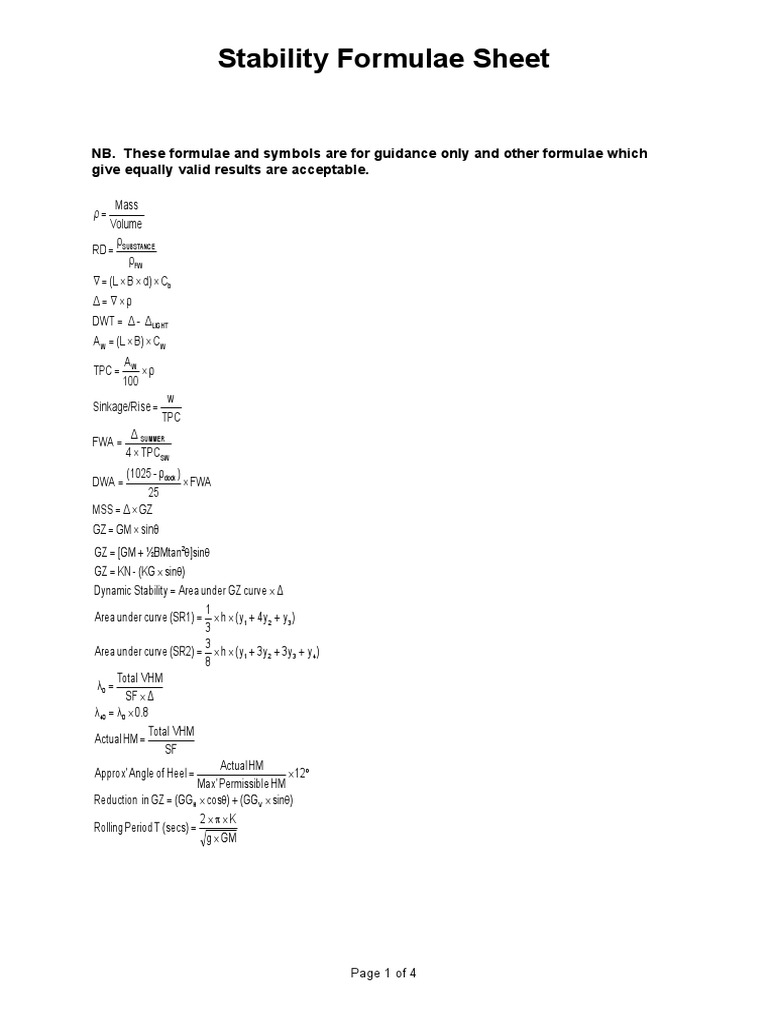 Mca Formula Sheet | Download Free PDF | Vehicle Design | Shipping