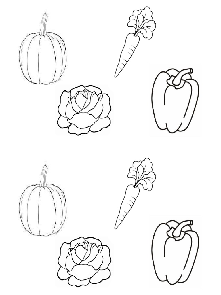 Fisa de Colorat Legume Toamna | PDF