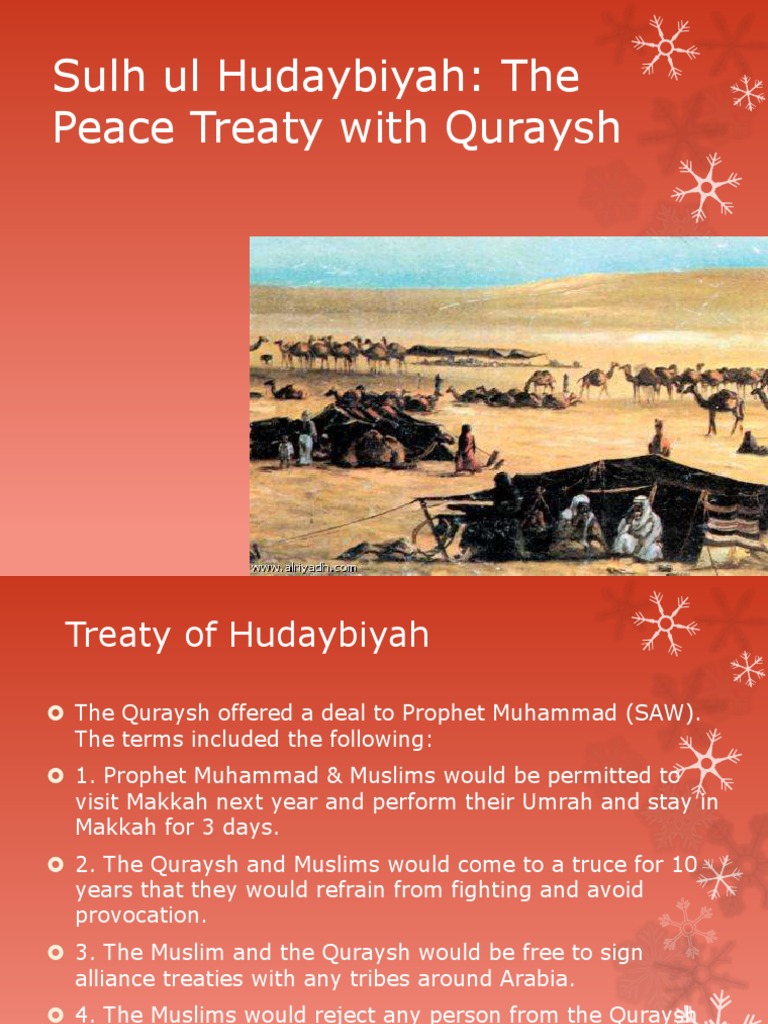 Sulh Ul Hudaybiyah: The Peace Treaty With Quraysh | PDF | Muhammad | Mecca