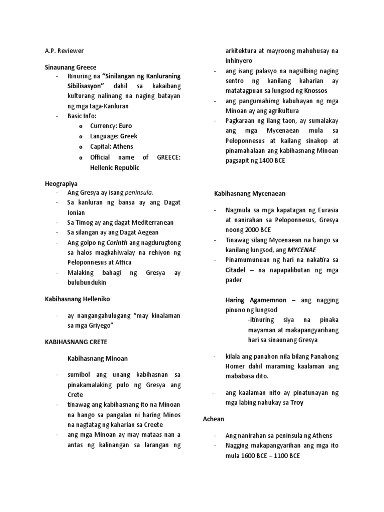 A.P. Reviewer 2nd Grading | PDF