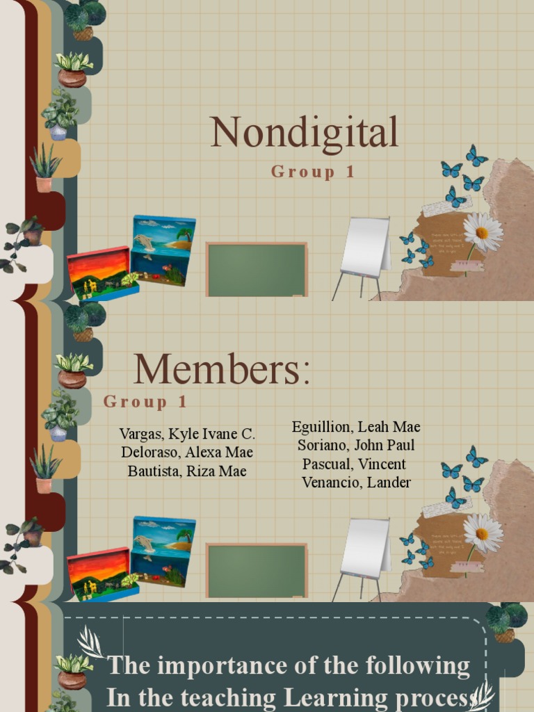 Group 1 Nondigital Instructional Materials | PDF | Puppets | Teachers