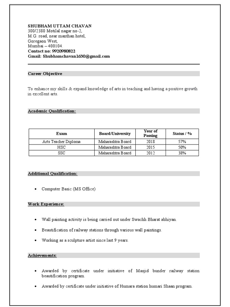 Siddhesh Kolge CV | PDF