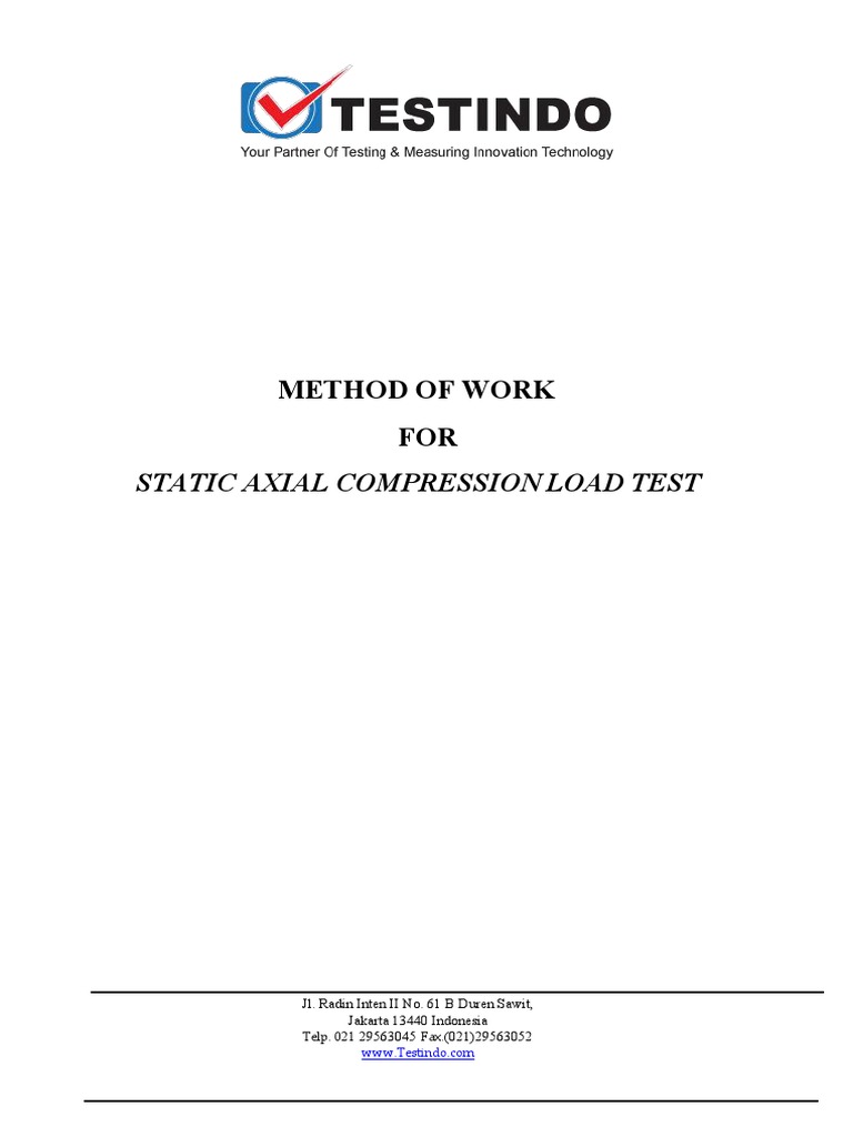 Metode Kerja Aksial Load test-rEV | PDF