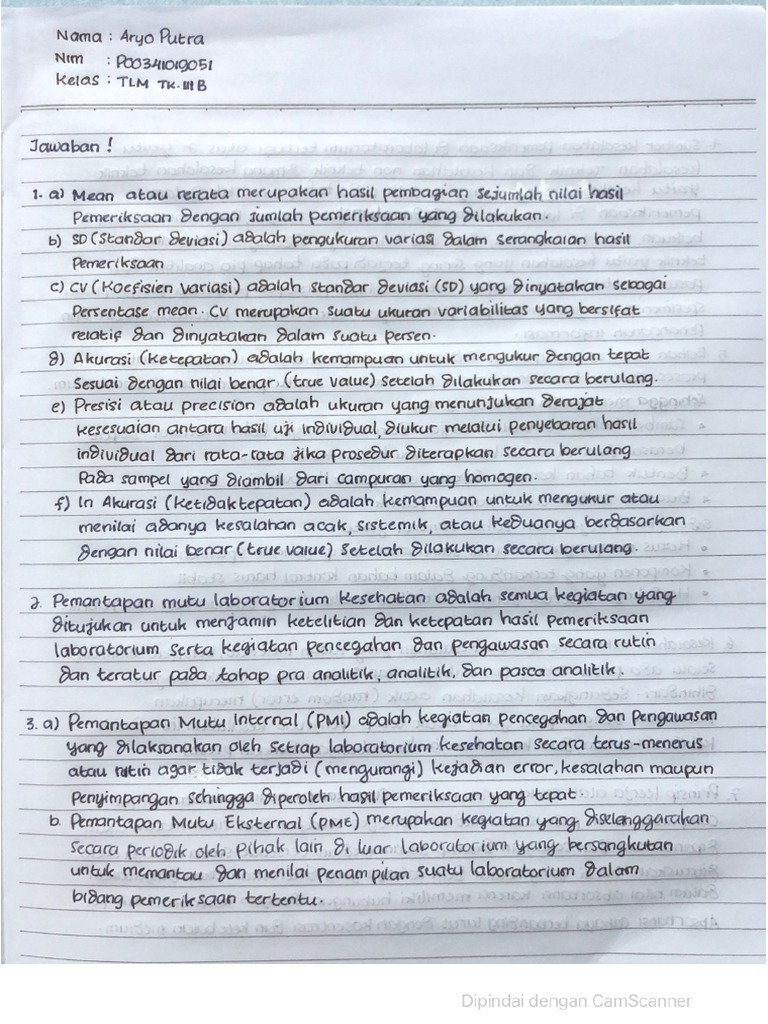 P00341019051 - Aryo Putra - Jawaban UTS - Peng | PDF