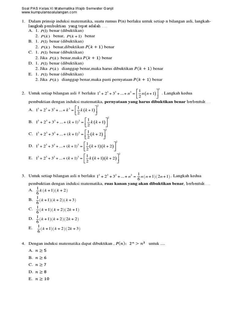 Soal Matematika Kelas XI | PDF