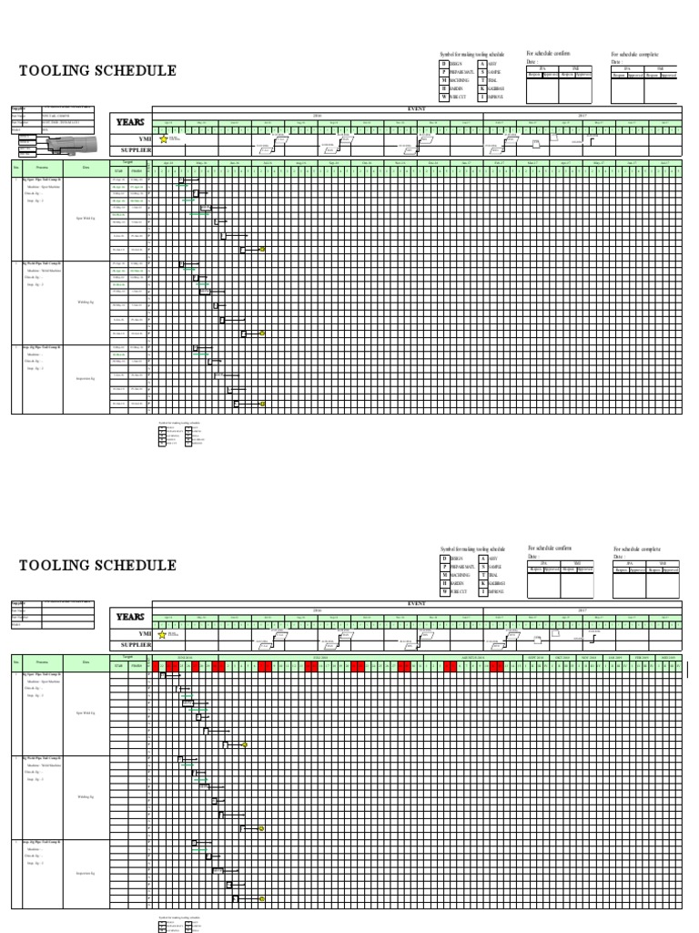 Tooling Schedule HAJA | PDF | Industrial Processes | Metalworking