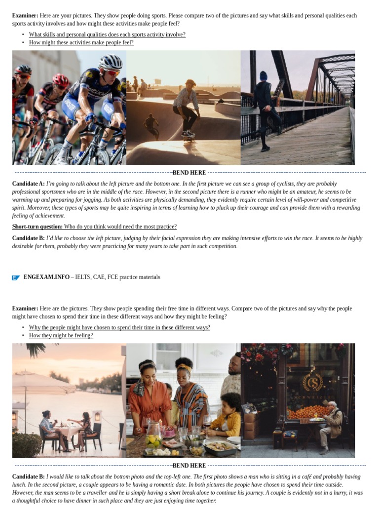 CAE Speaking Part 2, Set 10 | PDF | Psychological Concepts | Human Nature