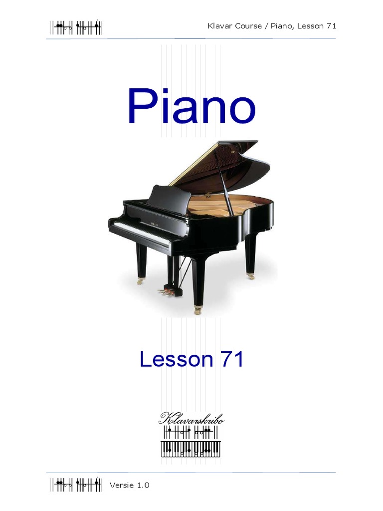 Klavar Piano Course: Lesson 71 Guide | PDF | Chord (Music) | Piano