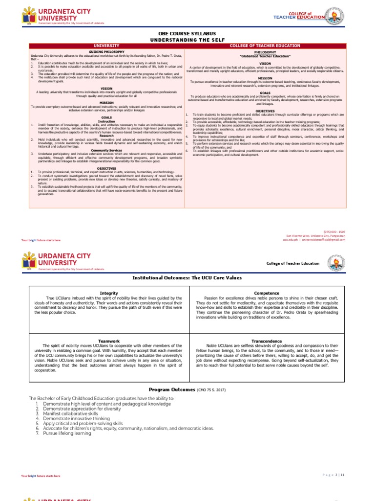 Obtl - Understanding The Self - Revised | Download Free PDF | Self ...
