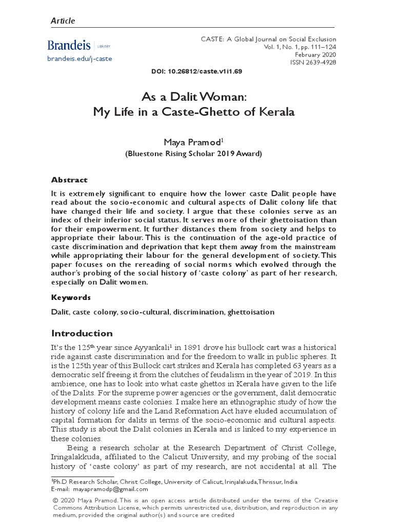 As A Dalit Women | PDF | Dalit | Caste