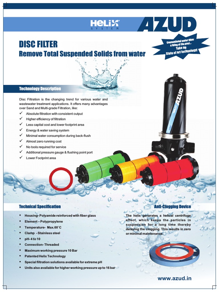 Manual Helix Leaflet | PDF | Filtration | Water
