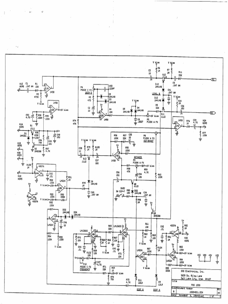 Digitech DOD PDS1550 (Schematic) | PDF