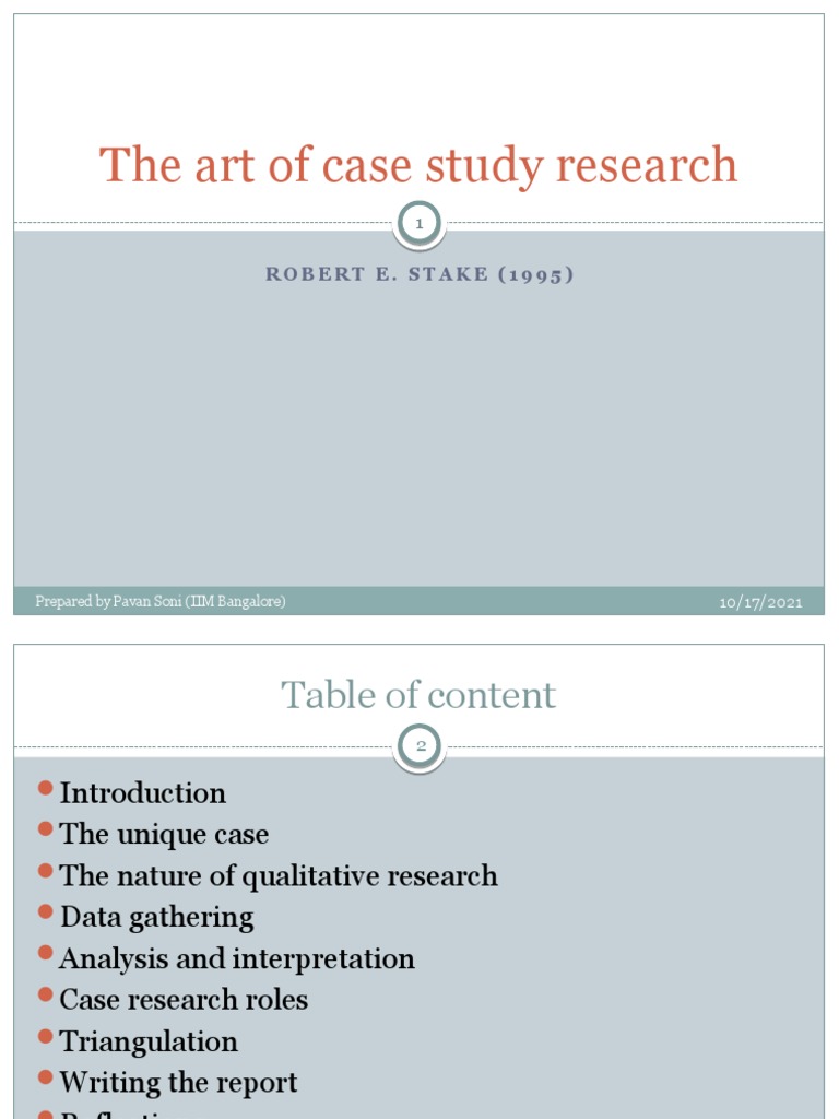 The Art of Case Study Research Stake 1995 | PDF