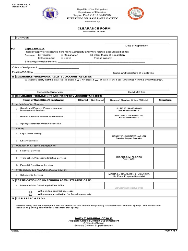 Division Clearance Rev. 2018 | PDF | Economies | Business