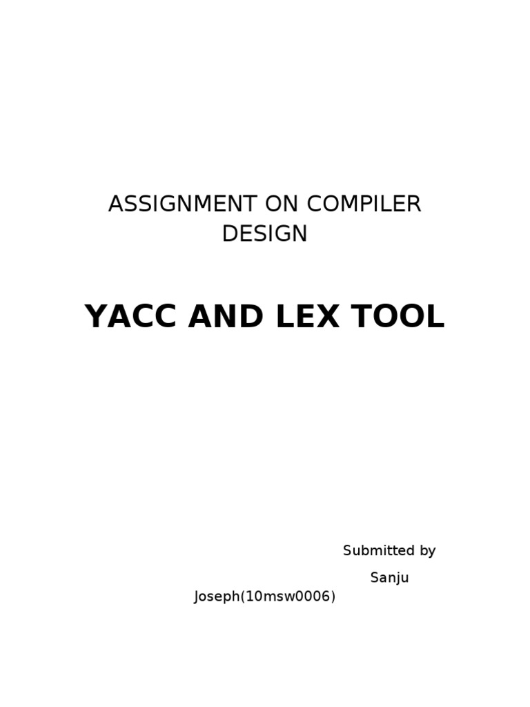 Lex Yacc | PDF | Parsing | Computer Programming Lex Yacc | PDF | Parsing | Computer Programming