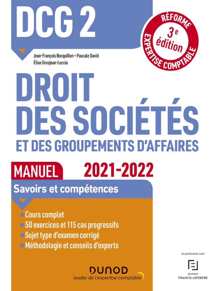 DUNOD DCG 2 Droit Des Sociétés | PDF