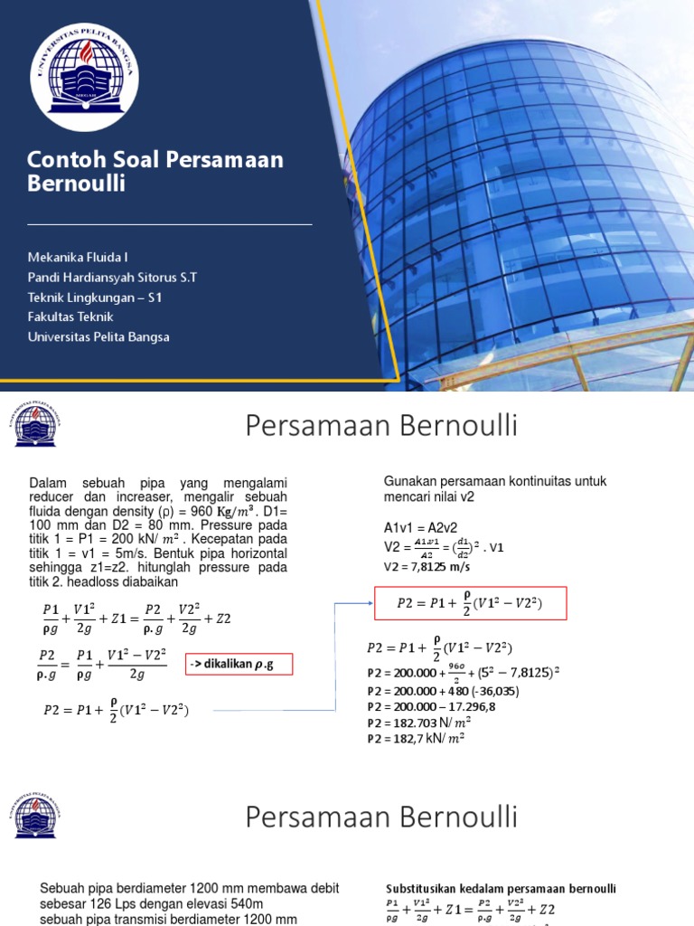 Contoh Soal Persamaan Bernoulli | PDF