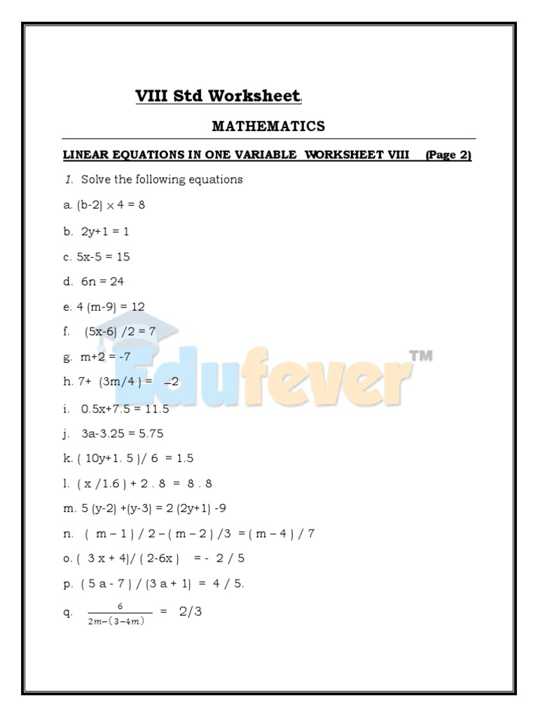 Maths Worksheet Class 8 | PDF | Numbers | Square Root