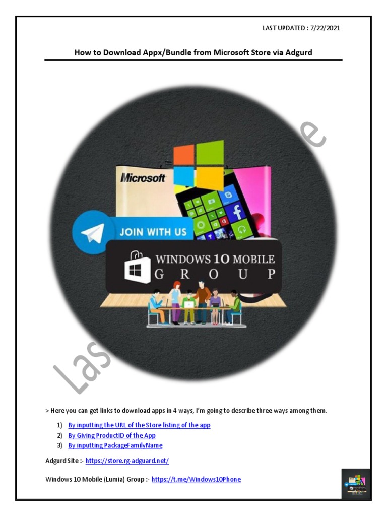 How To Download Appx, AppxBundle From Microsoft Store Via Adgurd | PDF ...