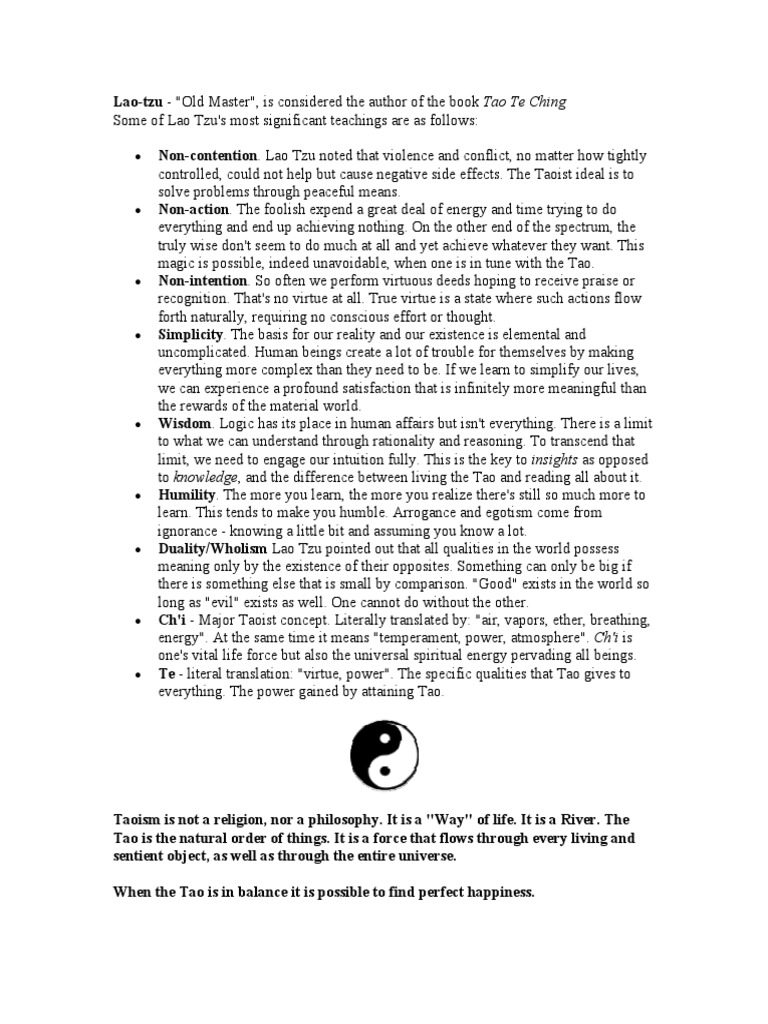 Tao Guide | PDF | Tao | Laozi