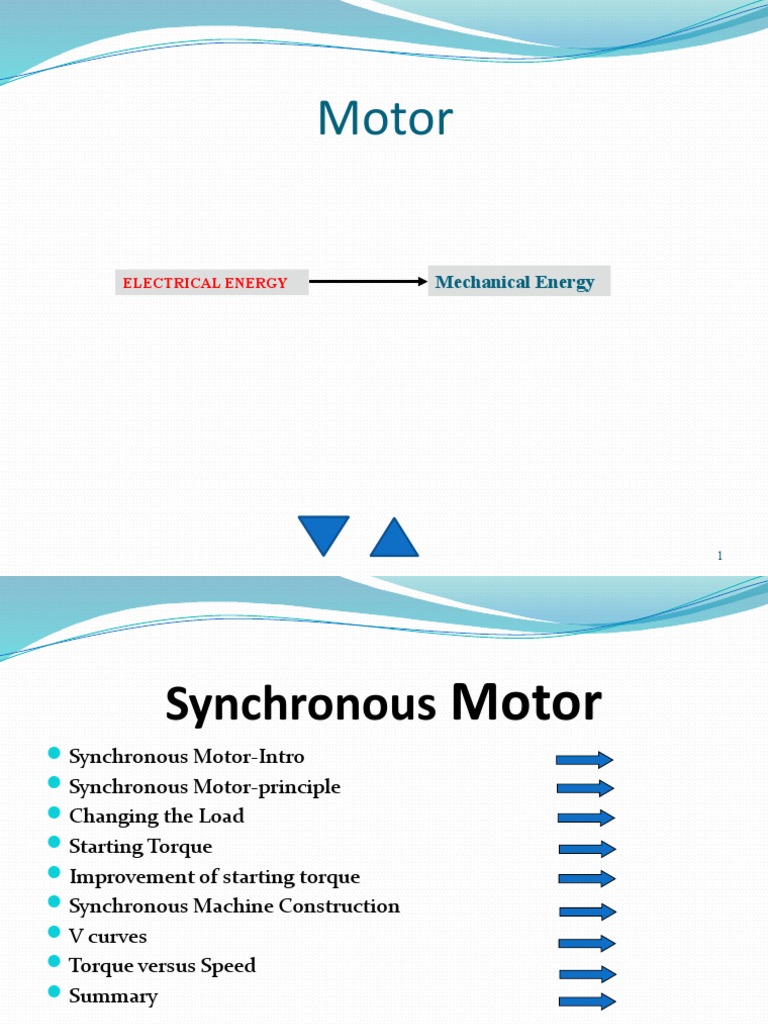 Synchronous Motor | PDF | Electric Motor | Machines