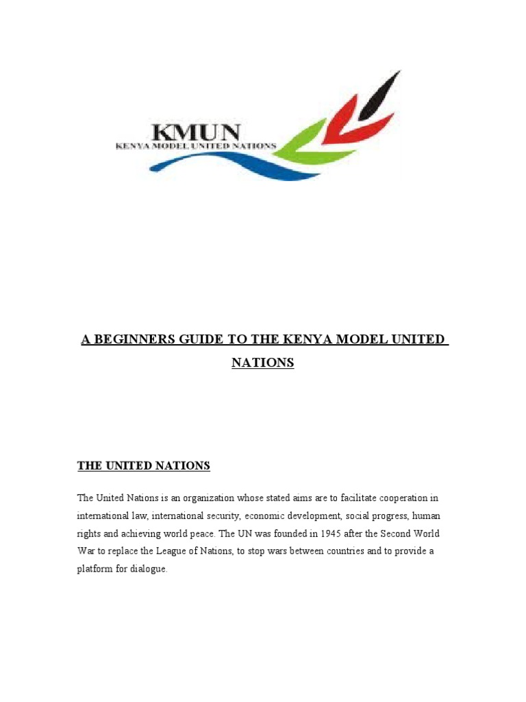 A Beginners Guide To Kmun | PDF | United Nations | International Relations