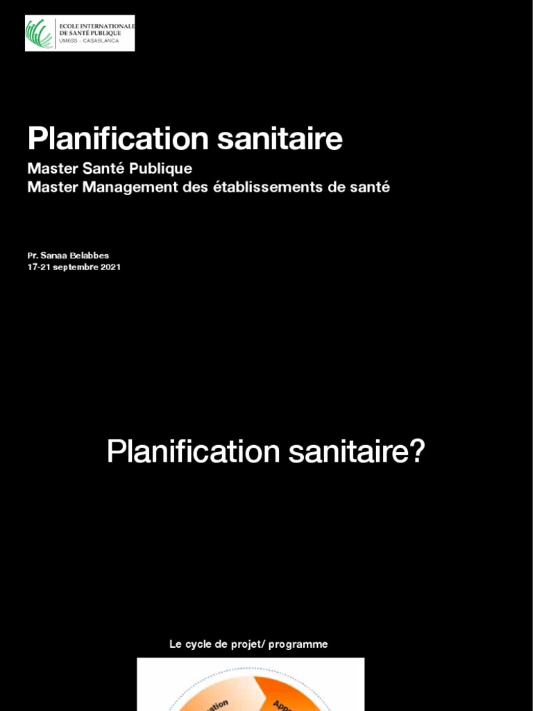 Planification D’Un Plan Sanitaire – PEKB