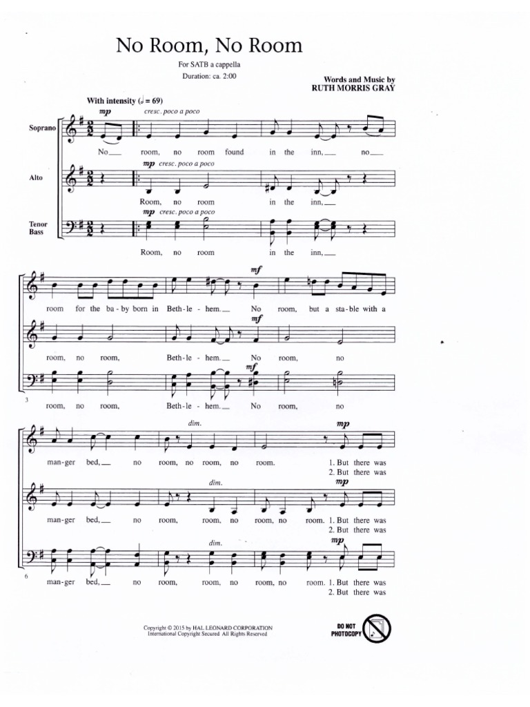 No Room No Room Ruth Morris Gray Christmas | PDF