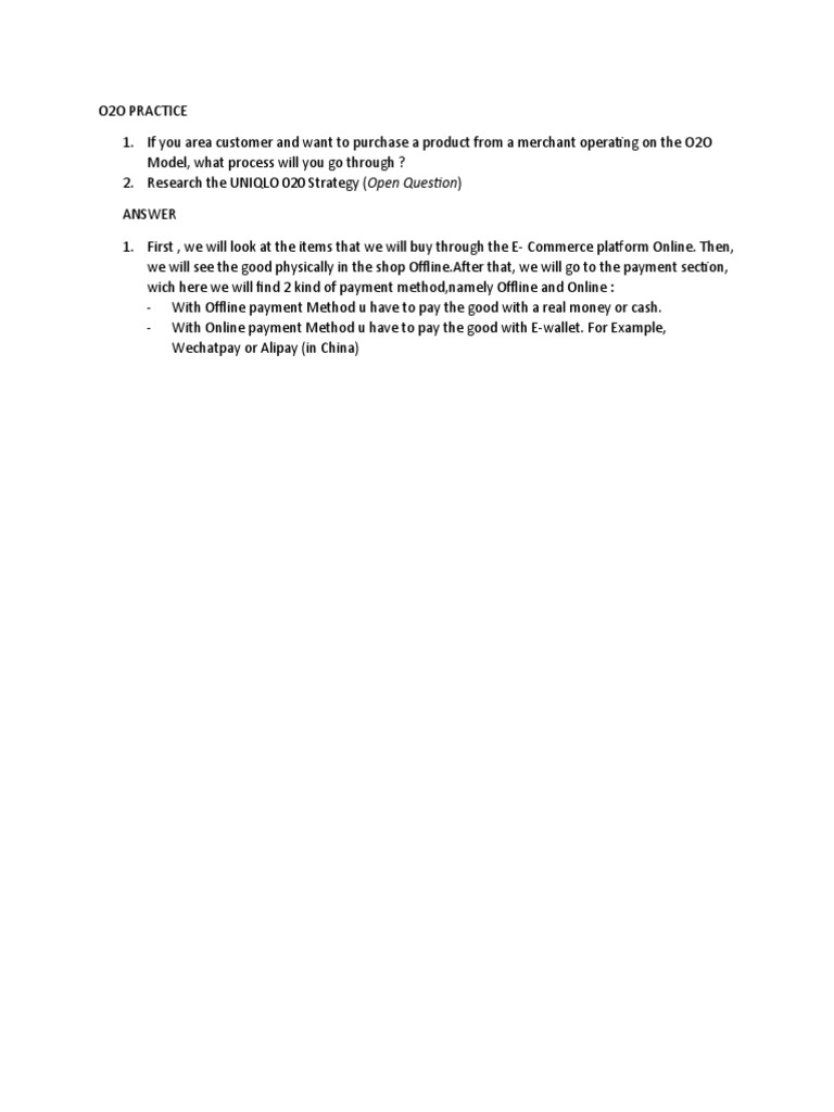 O2o Practice | PDF