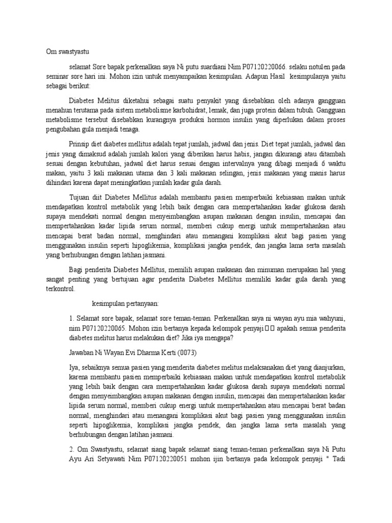 Hasil Notulen Seminar KLP 5 | PDF