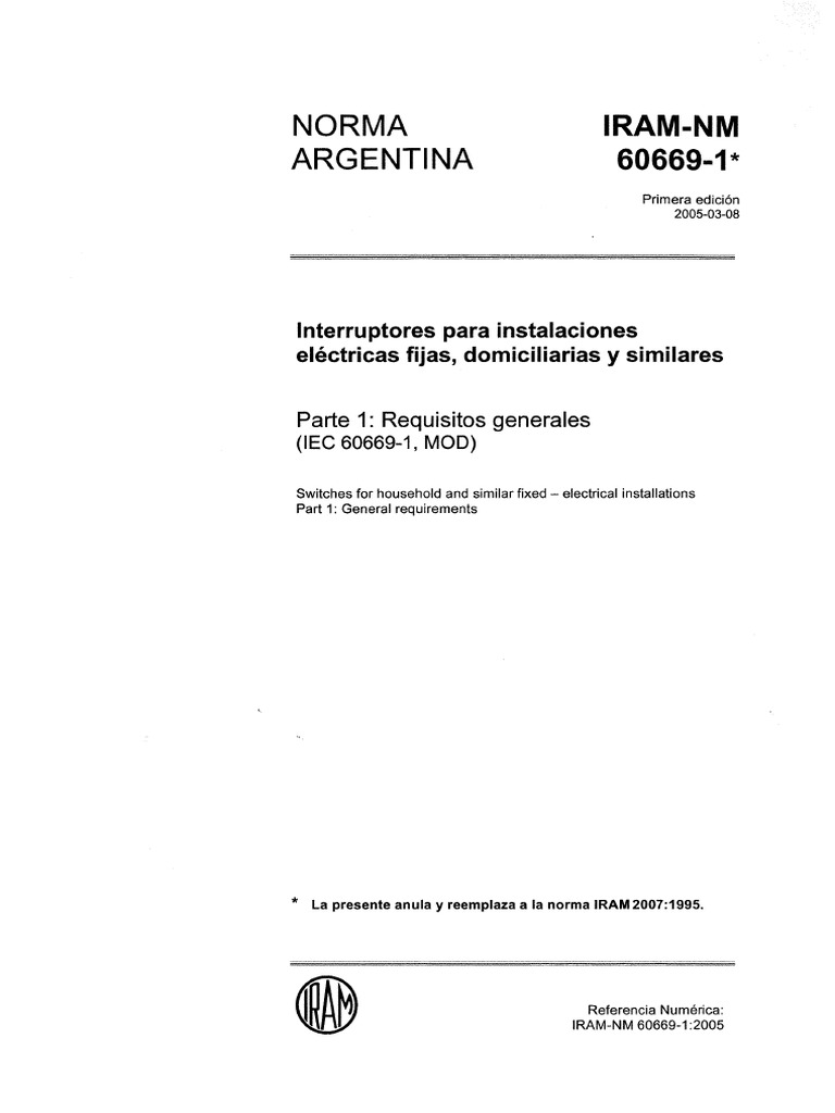 NM 60669-1 Switches For Household and Similar Fixed - Electrical ...