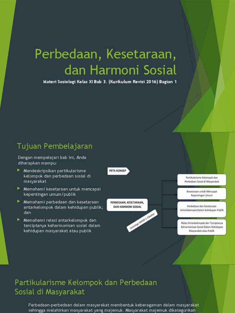 Perbedaan, Kesetaraan, Dan Harmoni Sosial Kelompok (RISAKAL) | PDF