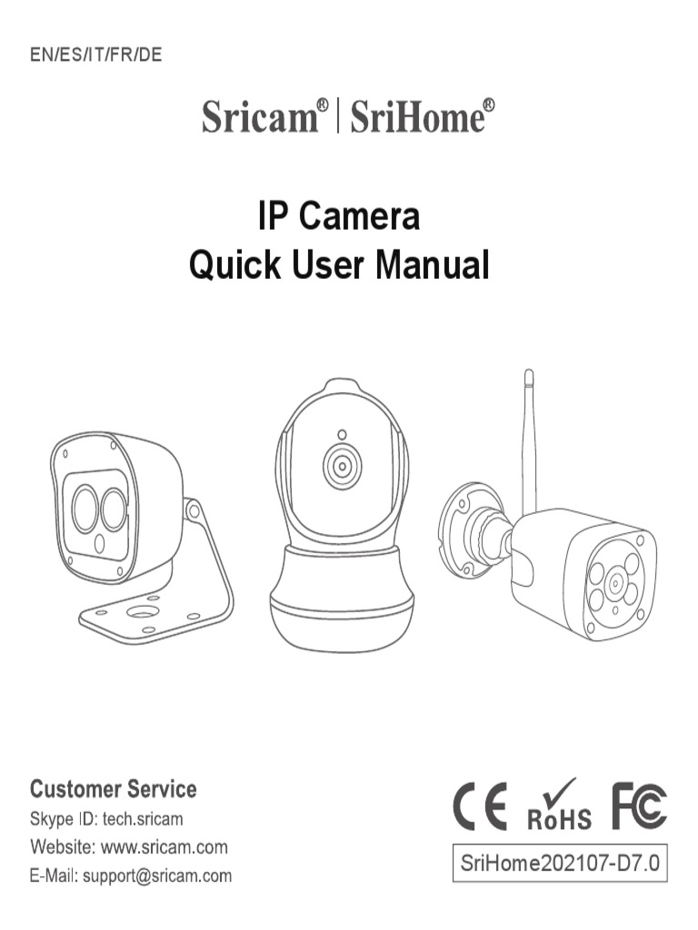 SriHome IP Camera Quick User Manual | PDF | Wi Fi | Electronics