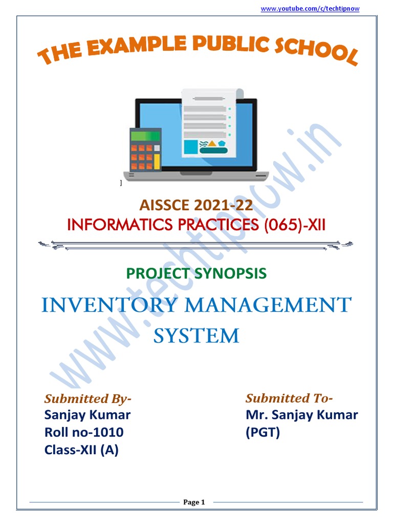 Project Synopsis Inventory Management System | Download Free PDF | My Sql | Python (Programming ...