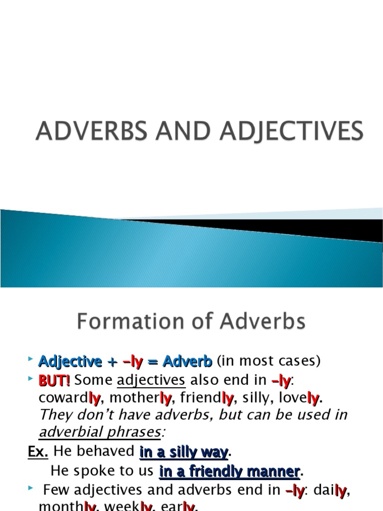 Adjective and Adverb Differences Explained | PDF | Adverb | Adjective