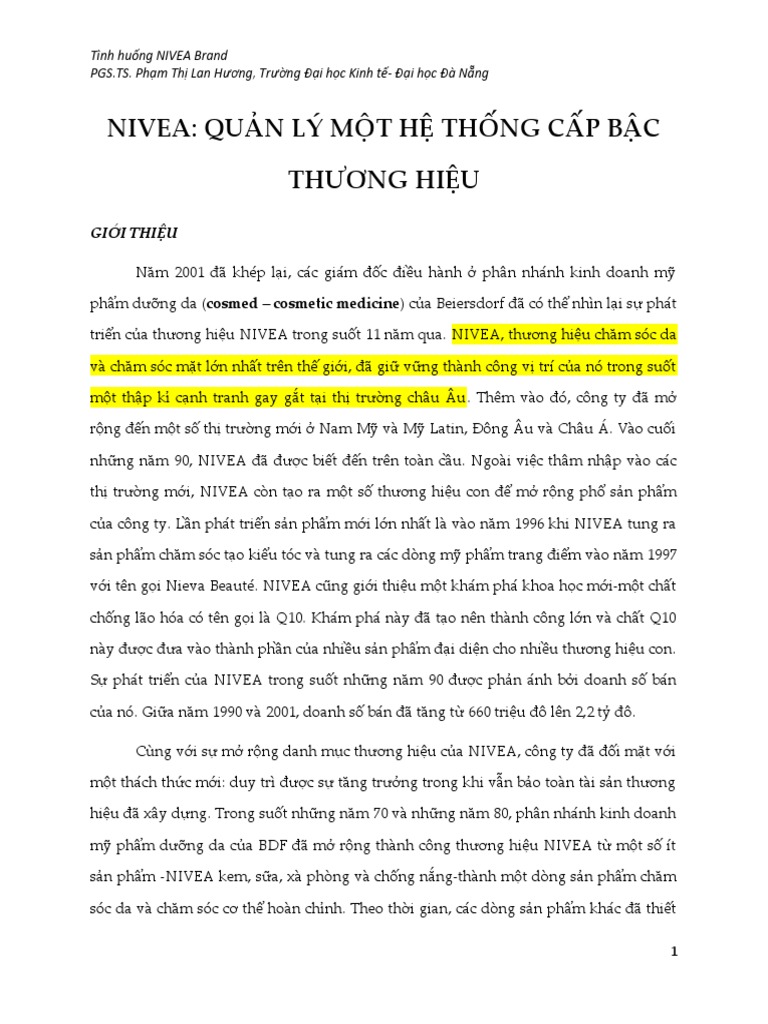 NIVEA - Case Study | PDF