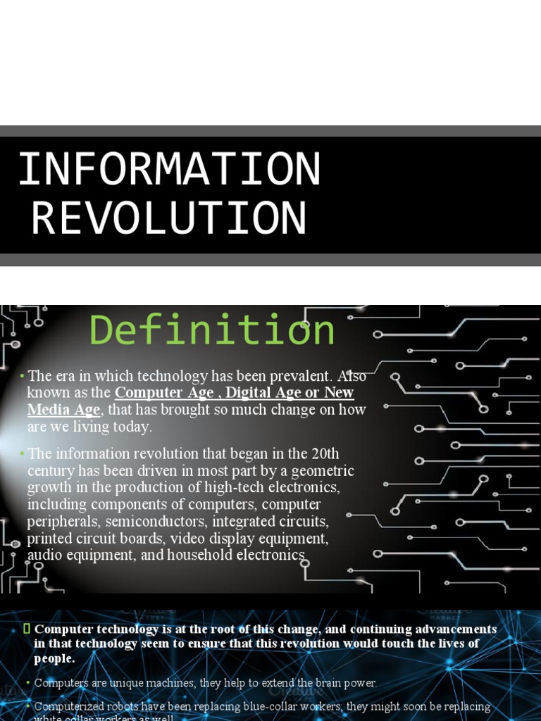 Module 3.2 - Information Revolution | PDF | Information Age | Telegraphy